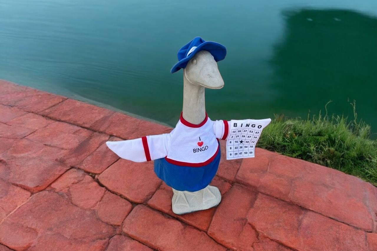 Large Goose Statue for Porch Concrete Goose Figure Massive Duck ...