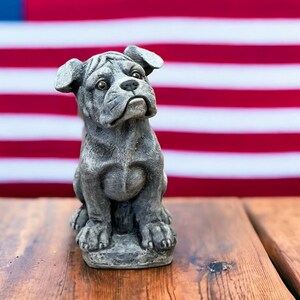 Puppy Boxer Garden Figure Sitting Boxer Dog Sculpture Concrete Dog ...