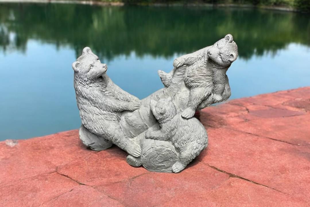 Teeter Bears Family Figure Tottering Three Bears Sculpture Bears Family ...