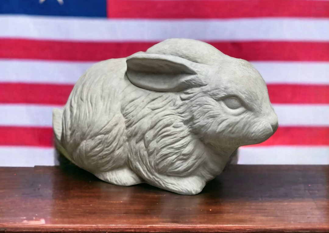 Large Rabbit Outdoor Statue Crouching Bunny Figure Forest Wild Animal ...