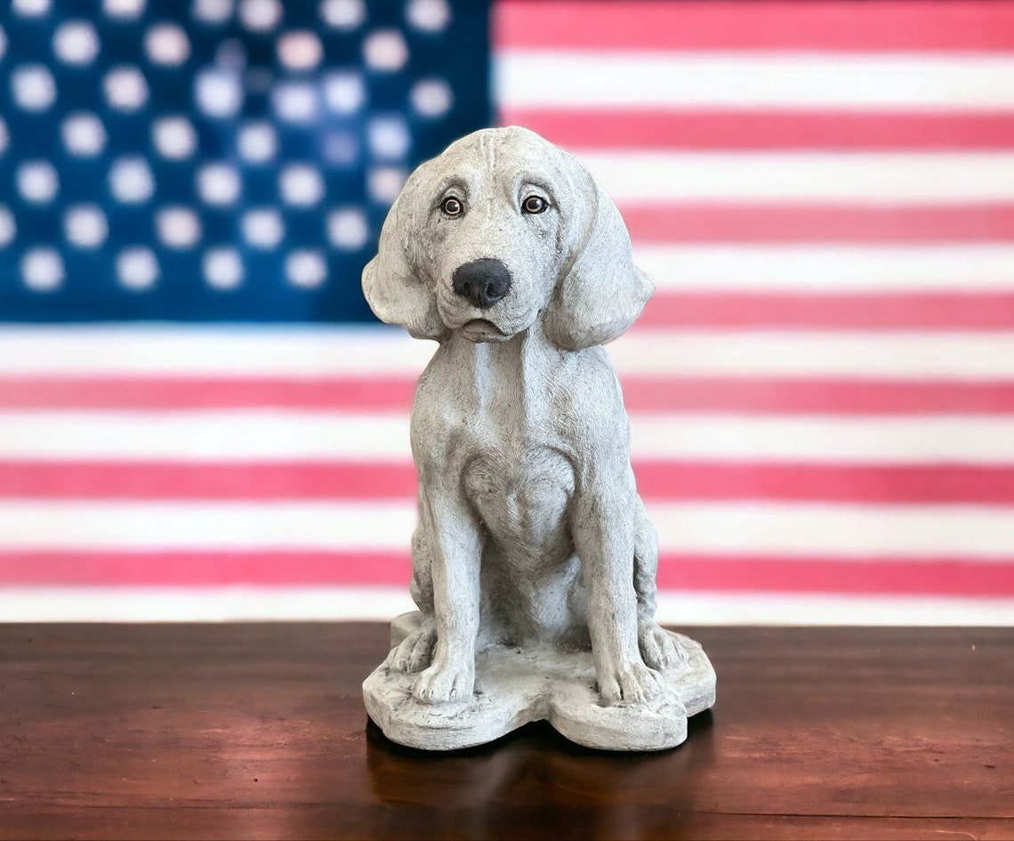 Sitting Beagle on Base Statue Backyard Beagle Dog Figure Made in USA - Etsy