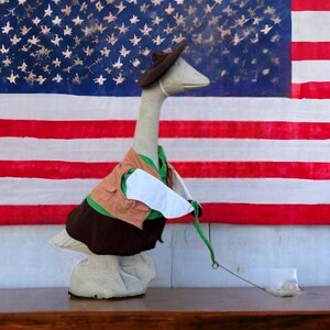Standing Goose Statue Dressed Goose Figure Standing Duck in Dress ...