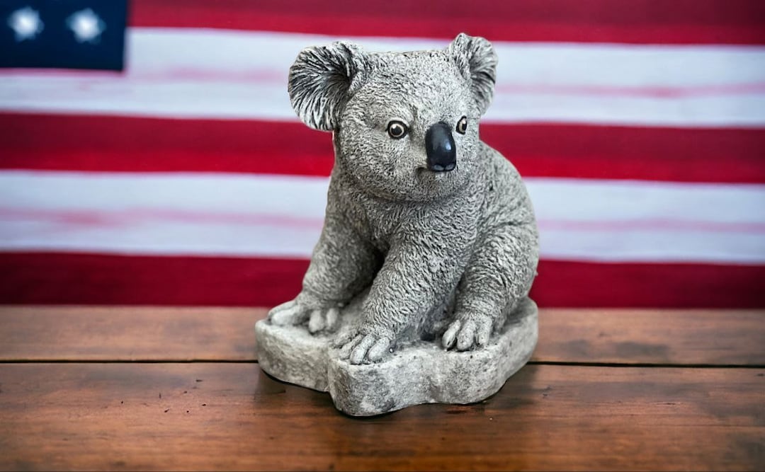 Australian Small Koala on Base Statue Detailed Koala Bear Figure ...