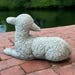 Laying Lamb Statue Concrete Lamb Figure Farm Sheep Sculpture Outdoor ...