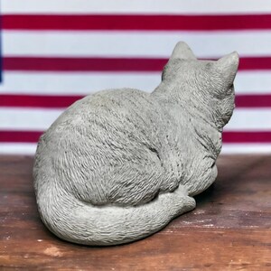 Massive Crouching Cat Statue Sitting Cement Cat Figure Cement Pet ...