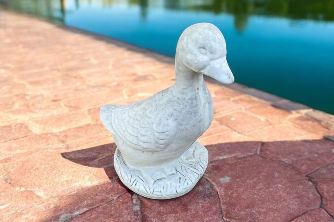 Duck Rubber Figure Large Ducky Statue Standing Goose Sculpture ...