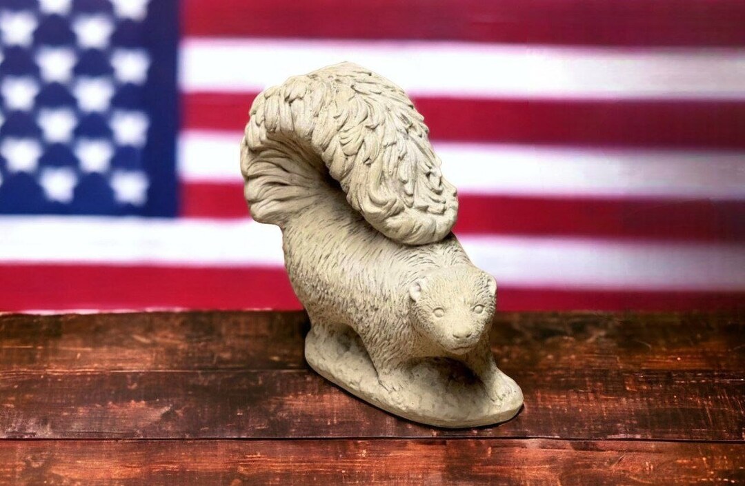 Massive Skunk on Base Statue Concrete Wild Animal Sculpture Detailed ...