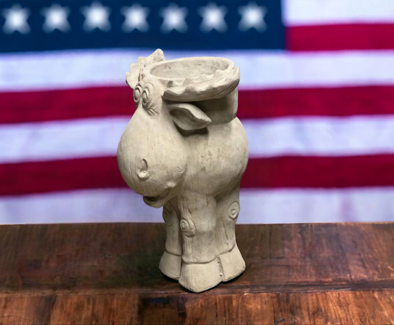 Standing Large Moose Planter Concrete Moose Flowers Pot Figurine ...