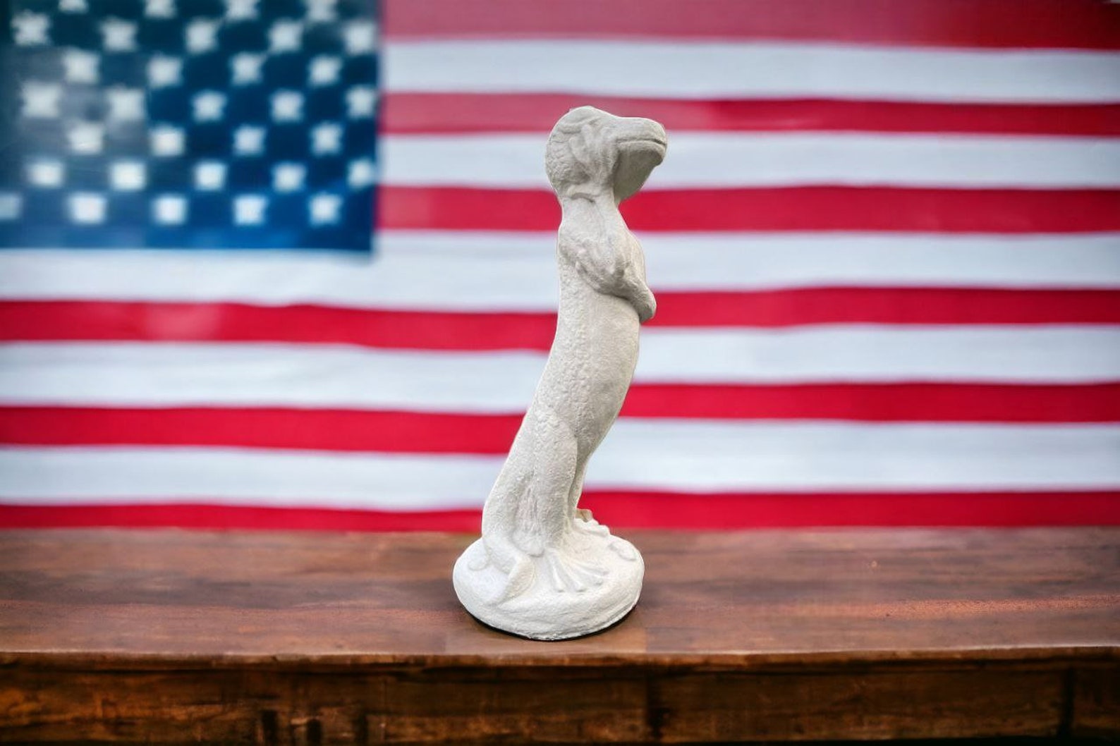 Standing Gecko Yard Statue Cement Wild Animal Sculpture Garden Gecko ...