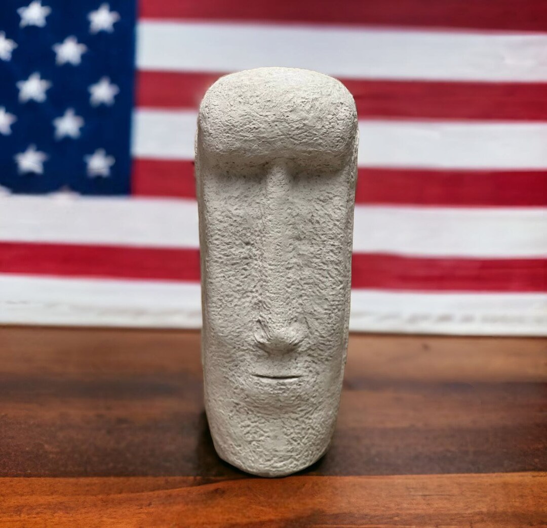 Large Moai Head Statue Concrete Moai Head Figure Easter Island ...