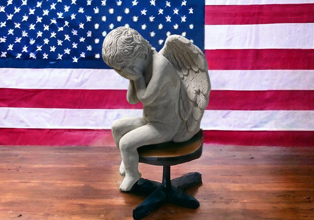 Weeping Angel Statue Concrete Cherub Figurine Detailed Angel Sculpture ...