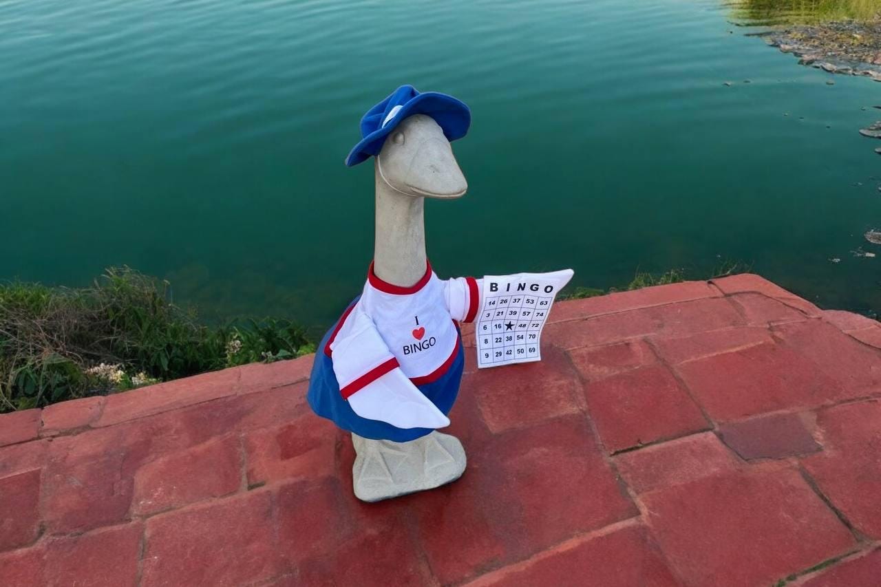 Large Goose Statue for Porch Concrete Goose Figure Massive Duck ...