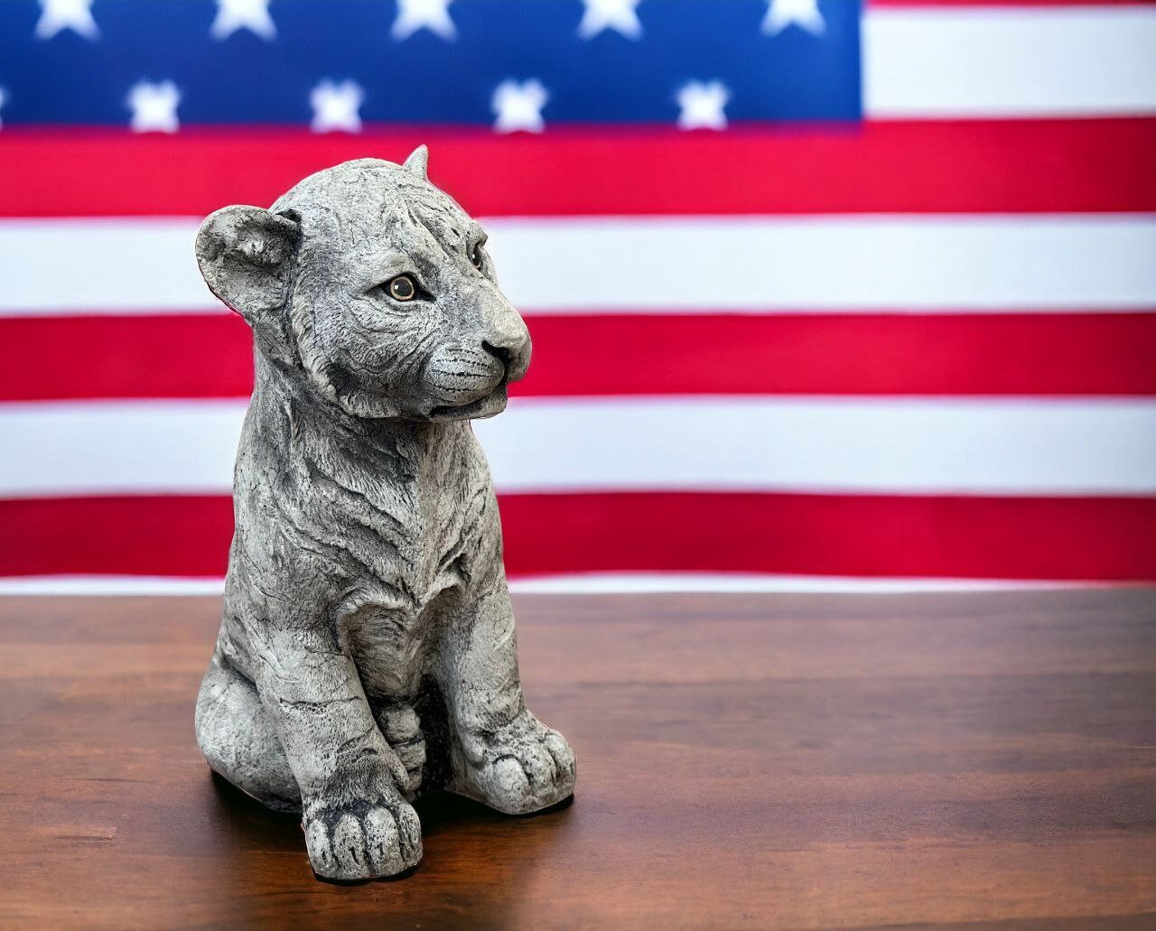 Concrete Tiger Cub Statue Sitting Newborn Tiger Sculpture Made in USA ...