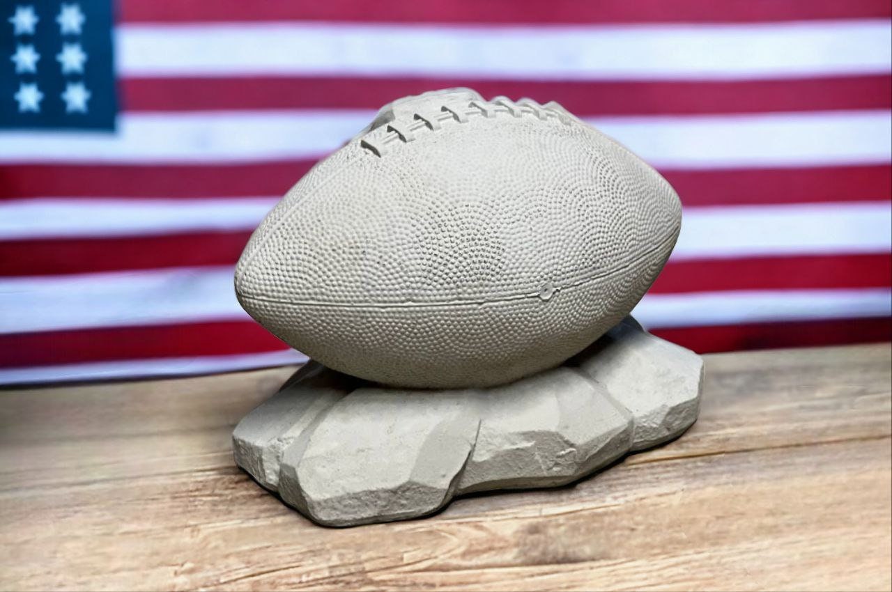 Ohio Football Statue Ball on Base Figure Concrete Football Style ...