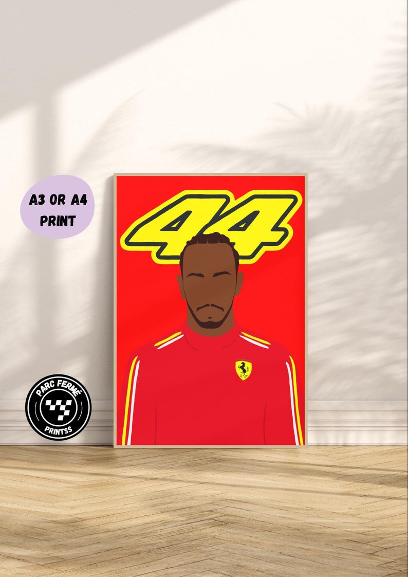 Lewis Hamilton | Scuderia Ferrari Formula 1 Racing Print Poster | A3 A4 ...