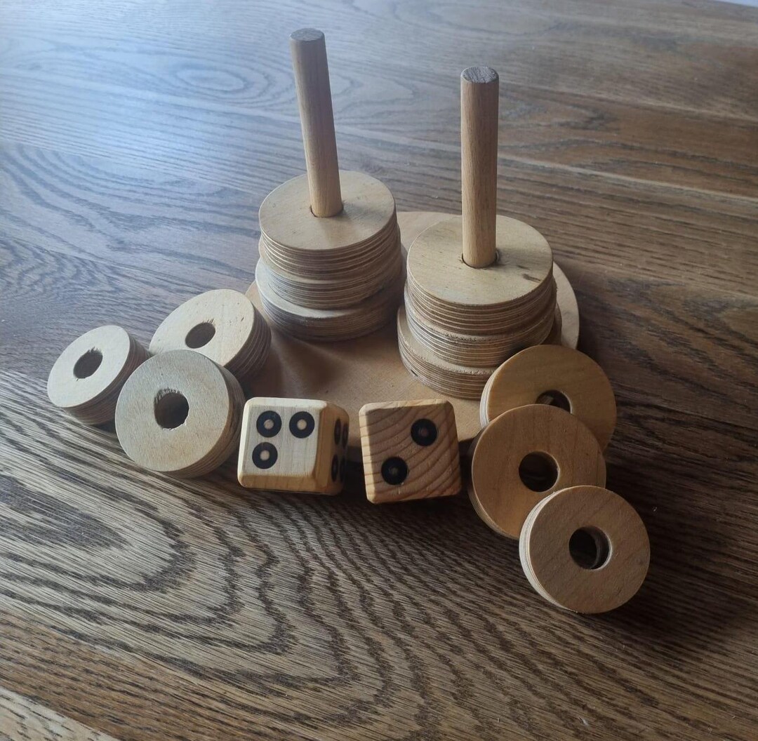 Wooden Ring Stacker Math's Game - Etsy
