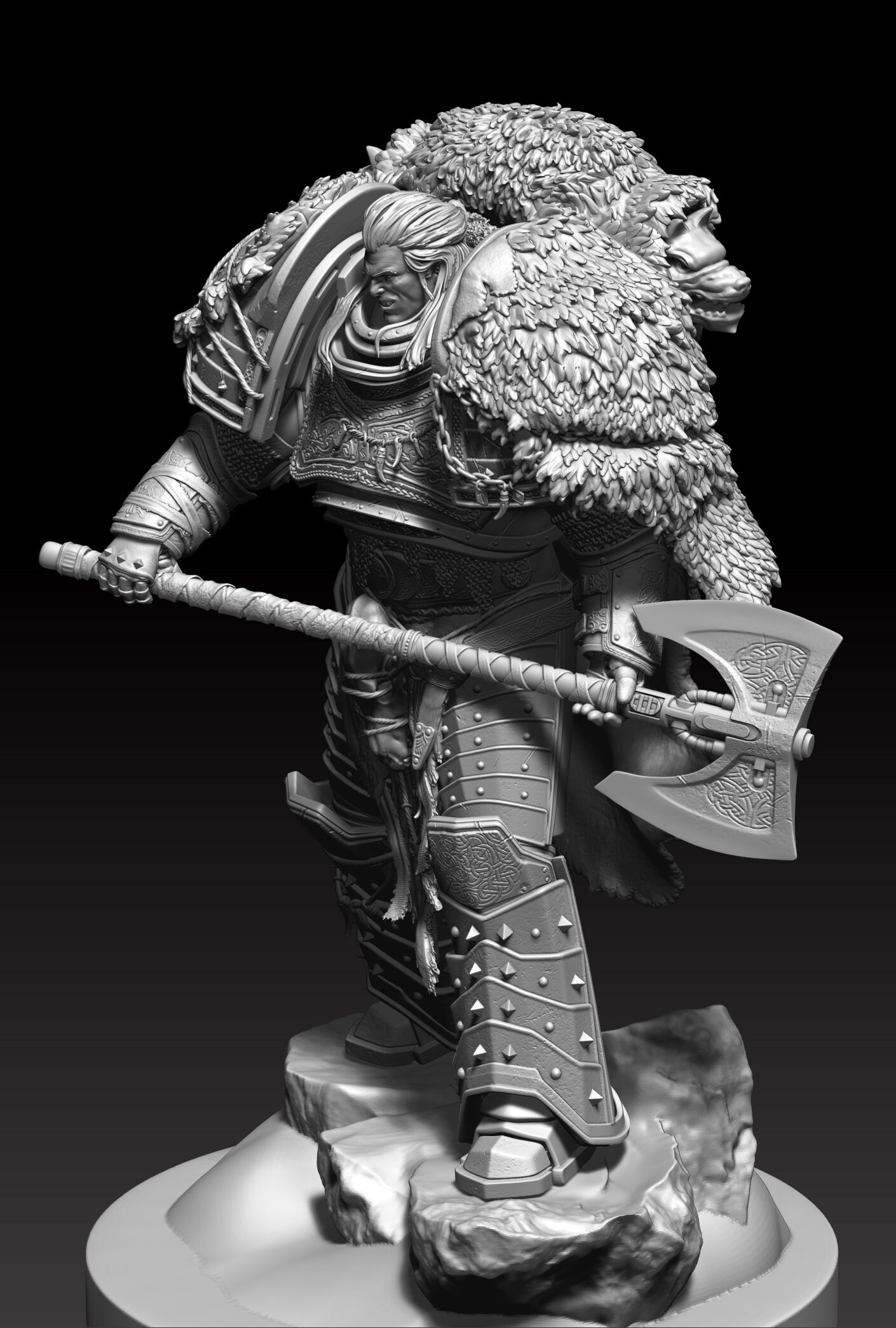 Leman Russ, the Wolf King, Primarch of Space Wolves Warhammer 40,000 3D ...