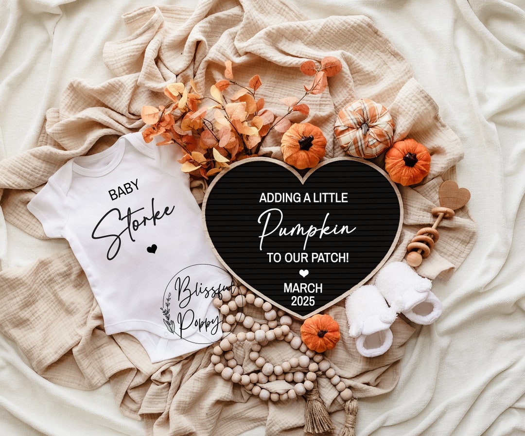 Fall Pregnancy Announcement, Baby Announcement, Digital Download ...