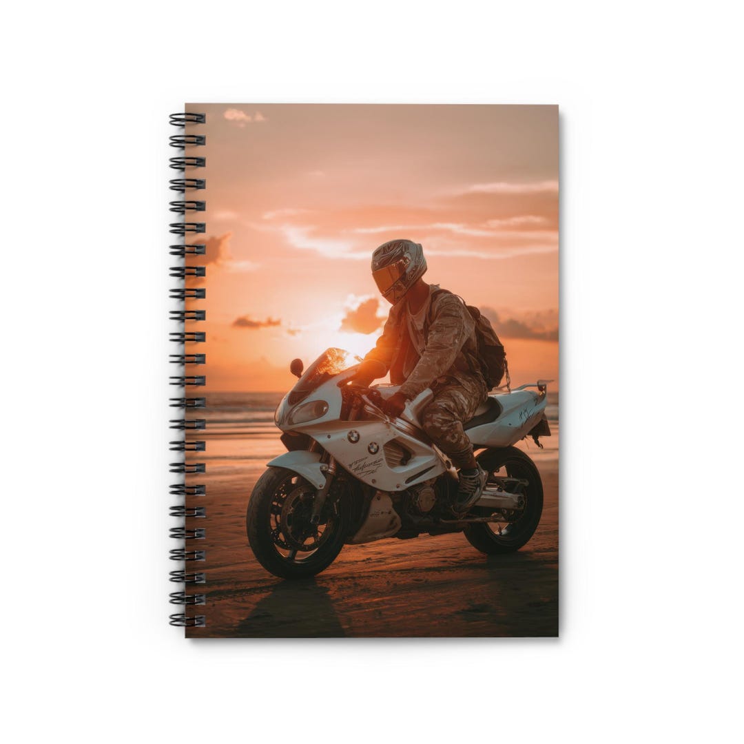 Motorcycle Adventure Spiral Notebook - Perfect for Riders, Bikers ...