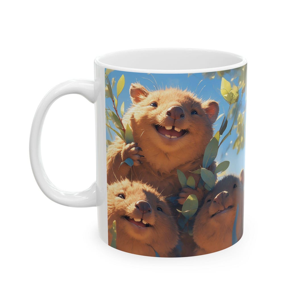 Cute Wombat Mug With Adorable Faces and Funny Expressions for Animal ...