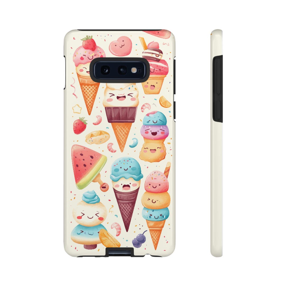 Cute Kawaii Strawberry Parfait Phone Case Colorful Dessert Art Custom ...