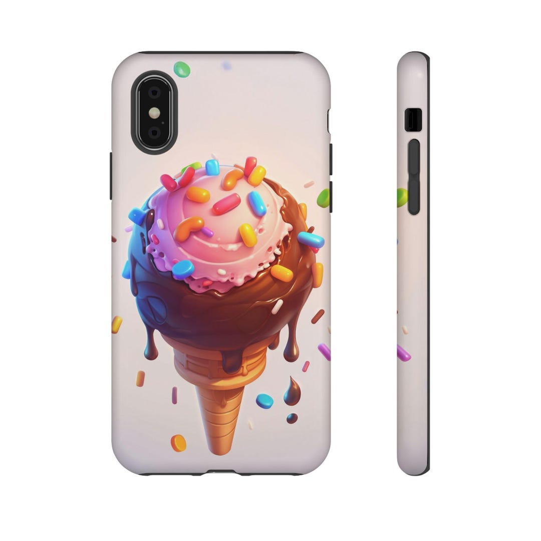 Sprinkle Ice Cream Cone Phone Case for iPhone and Samsung Colorful ...