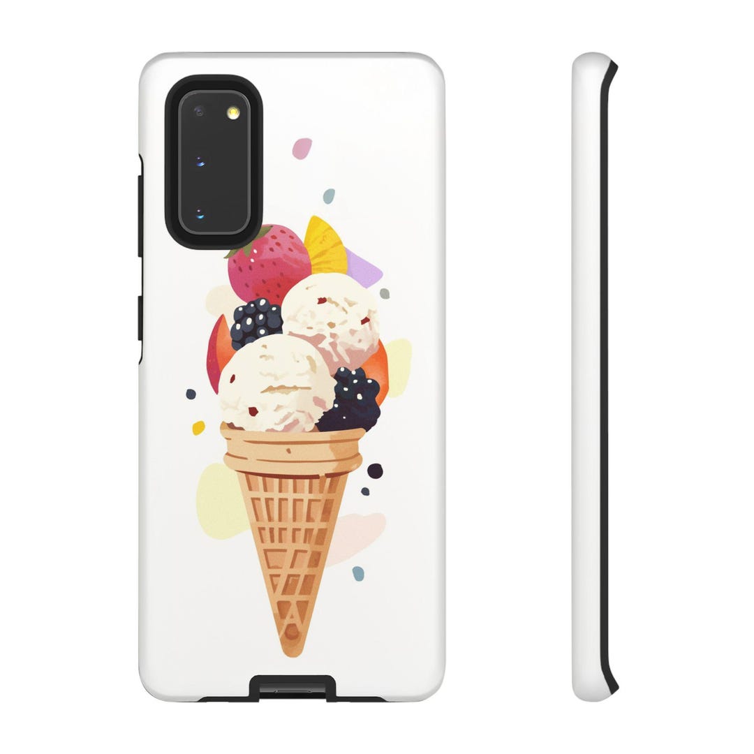 Minimalist Fruit Ice Cream Cone Phone Case for iPhone and Samsung ...