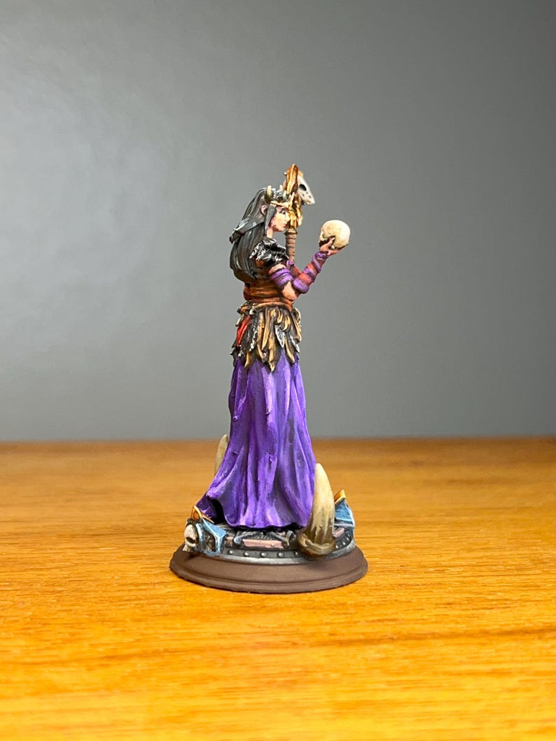 Hel, Maiden of Death. Painted Wizard Mage Cleric Druid Miniature From ...