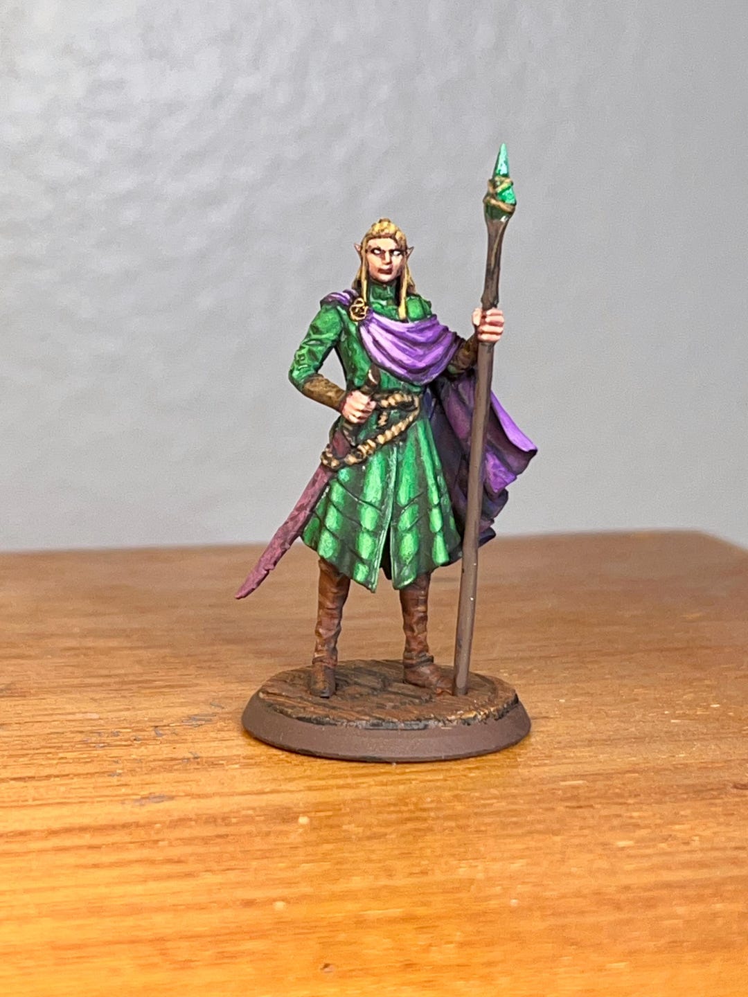 Painted Elf Fighter Ranger Knight Miniature. Pro Painted Dungeons and ...