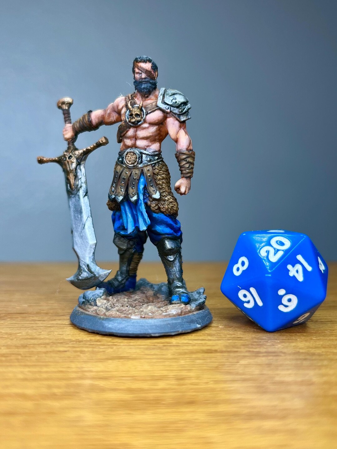 Fighter Barbarian, Painted Miniature, Painted DND D&D Dungeons and ...