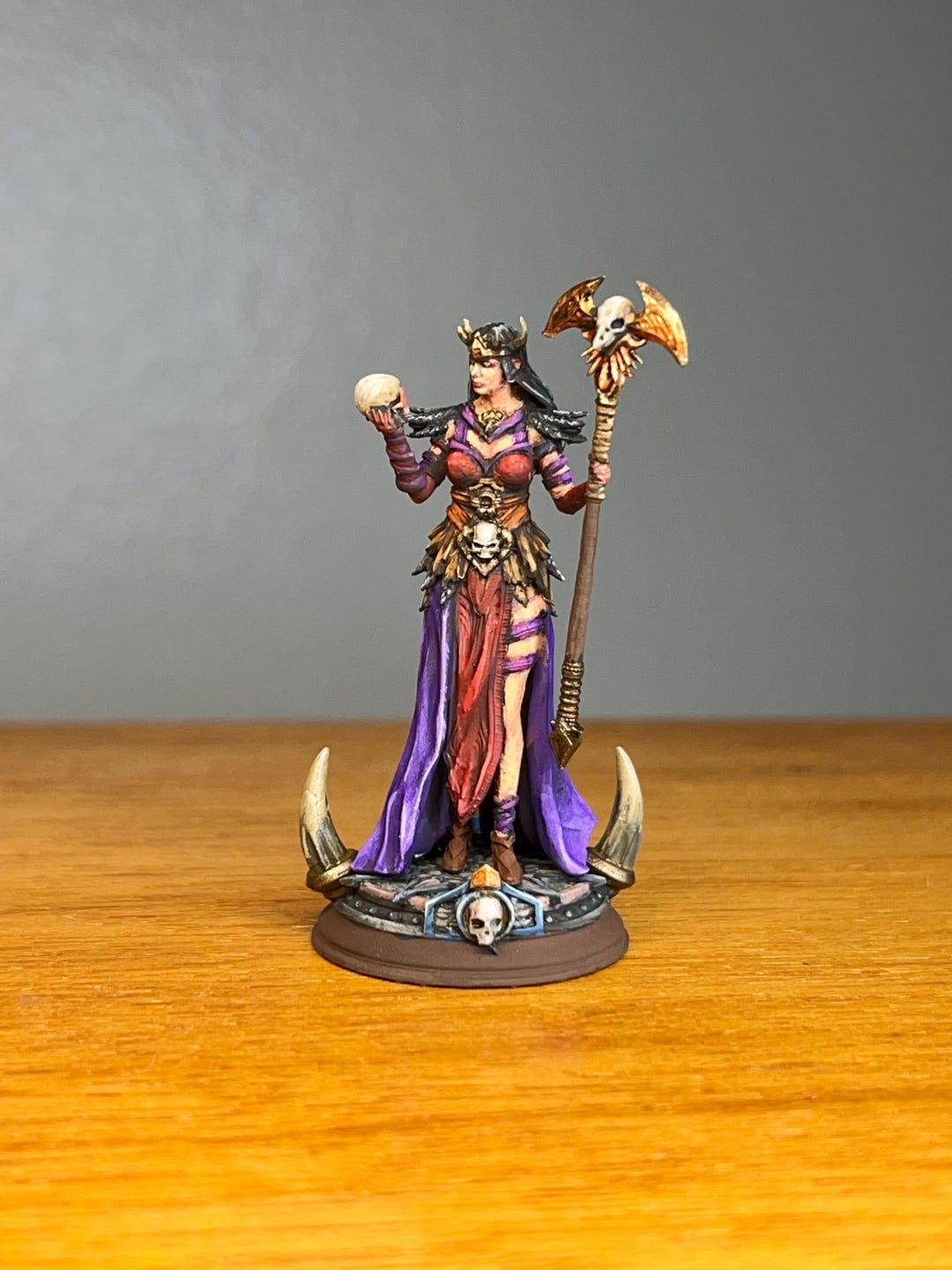 Hel, Maiden of Death. Painted Wizard Mage Cleric Druid Miniature From ...