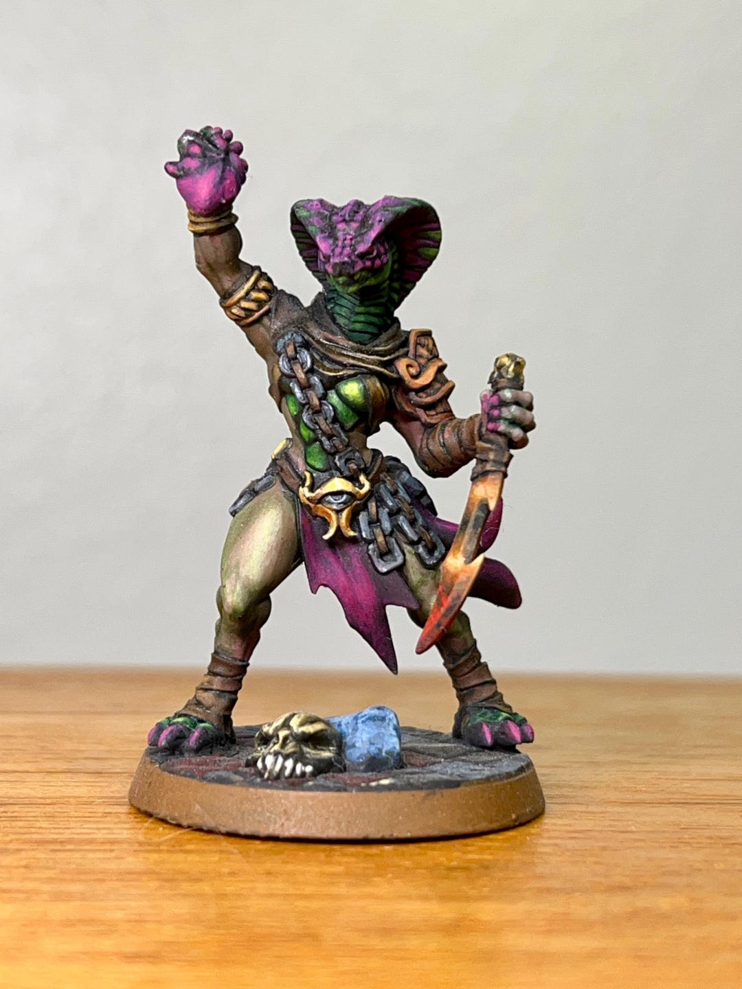 Painted Yuan-ti Fighter Shaman From Artisan Guild , Painted Miniature ...