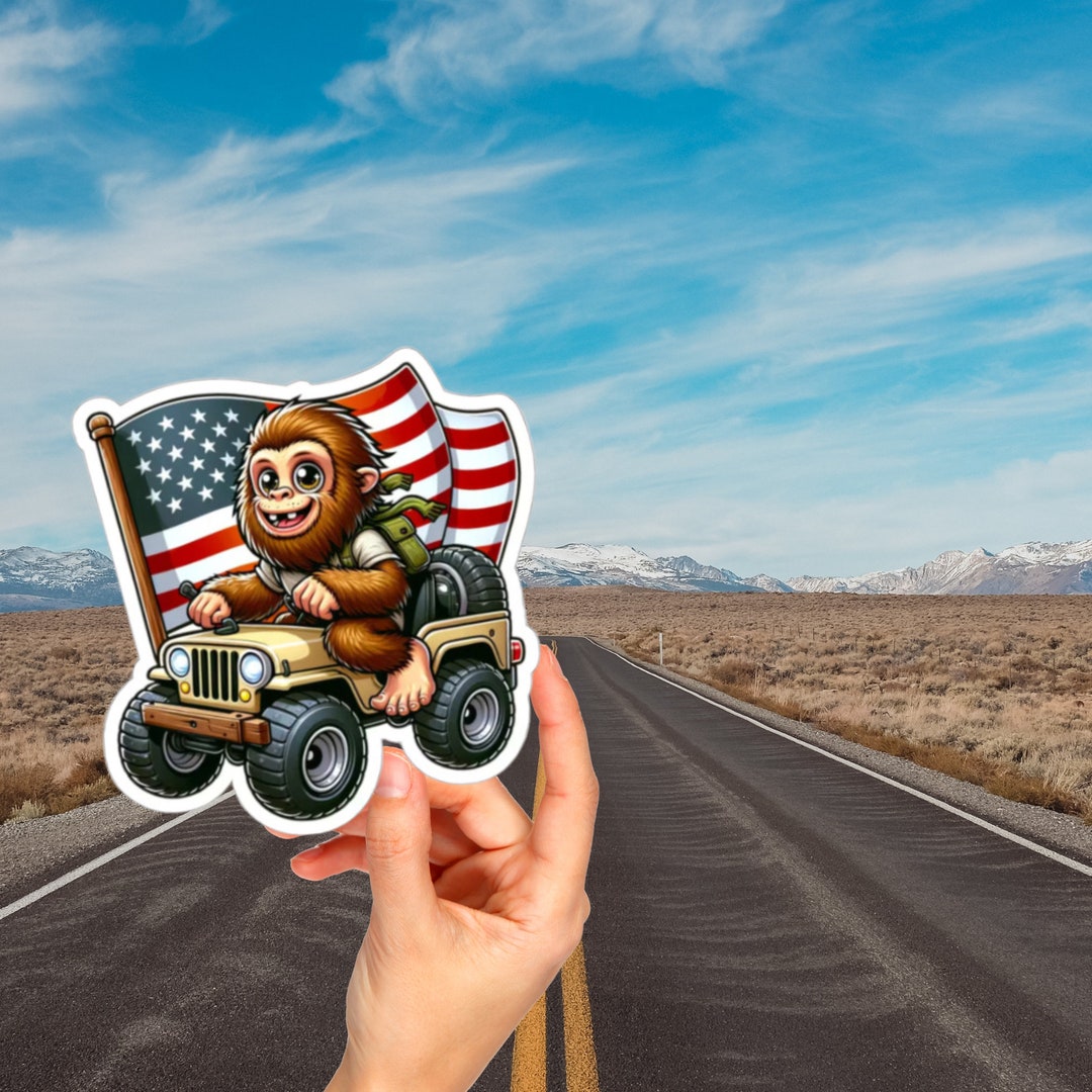 Jeep Bigfoot Sticker, Bigfoot, Offroad, Jeepers, Sasquatch, Forest ...
