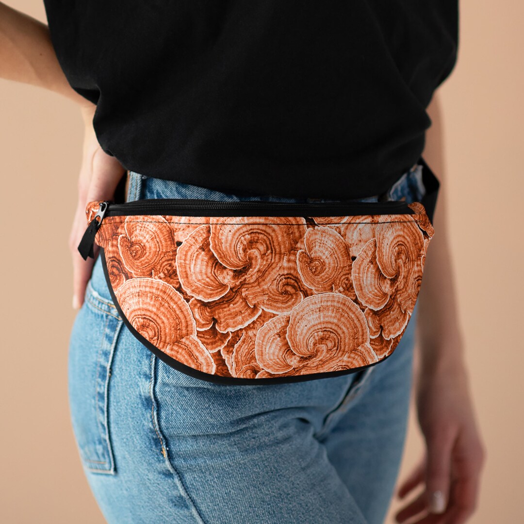 Trametes Menziesii Shelf Fungus Print Fanny Pack Orange, Unique Costa ...