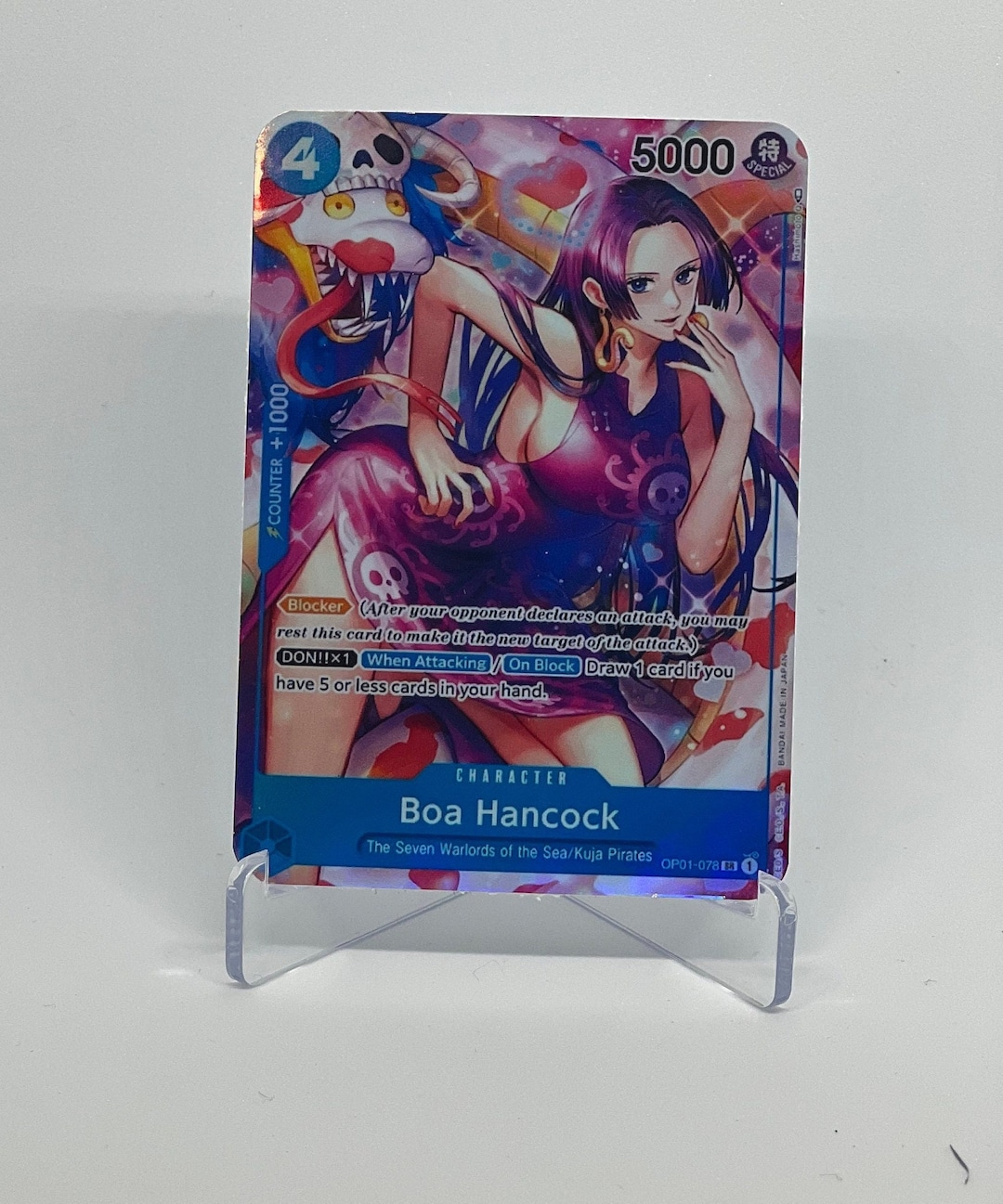 One Piece Boa Hancock parallel OP01-078 Proxy / Handcrafted - Etsy