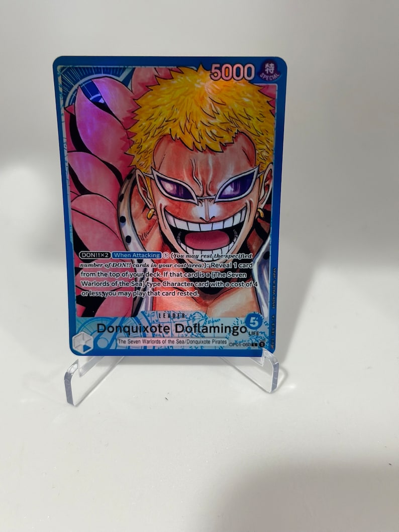 One Piece Donquixote Doflamingo leader Alt Art OP01-060 Proxy / Hand ...