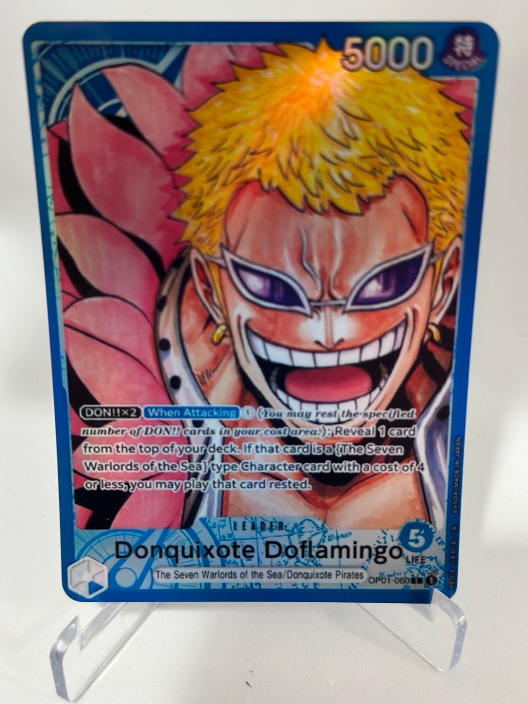 One Piece Donquixote Doflamingo leader Alt Art OP01-060 Proxy / Hand ...