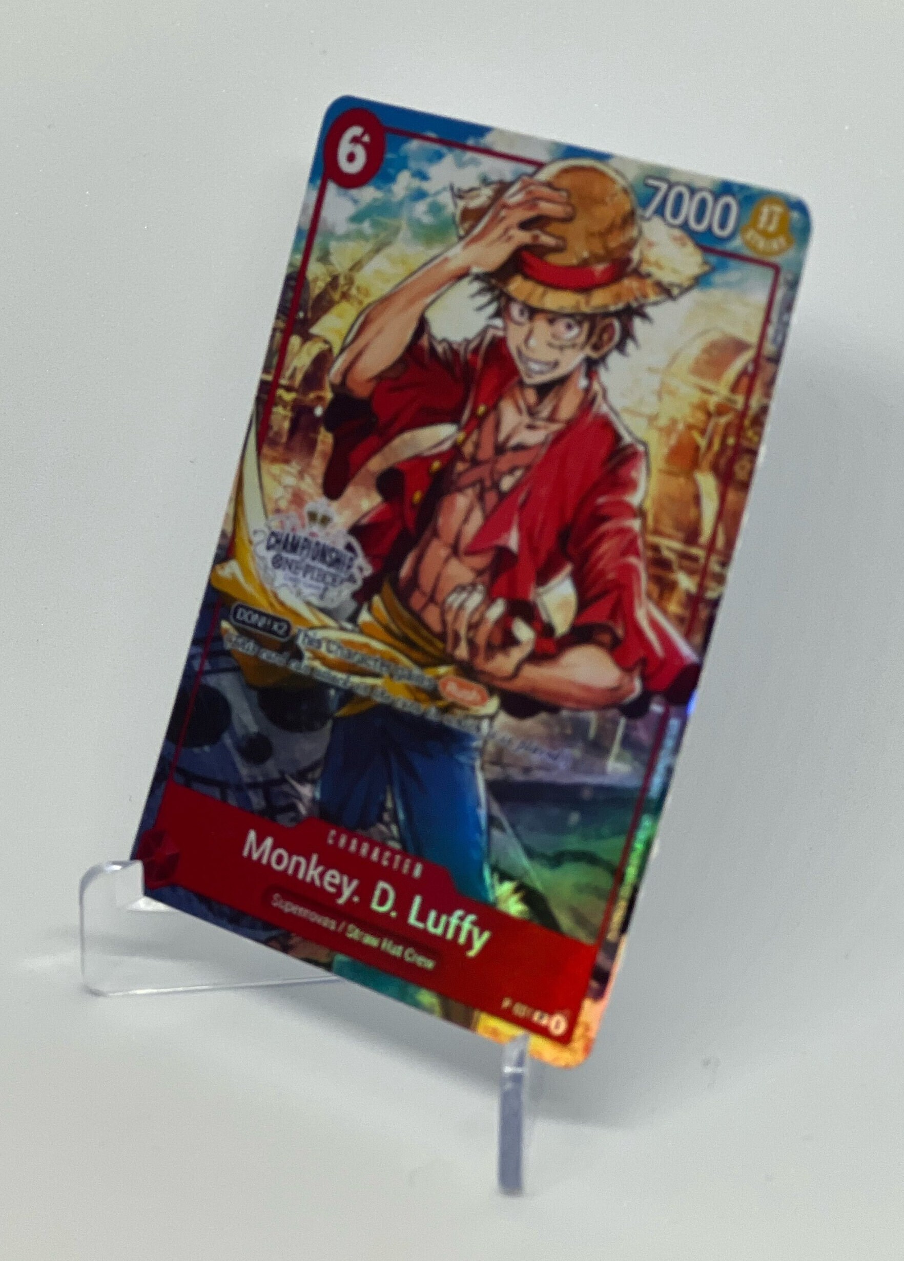 One Piece Monkey D Luffy store Championship Trophy Card P-001 Proxy / Hand Crafted - Etsy