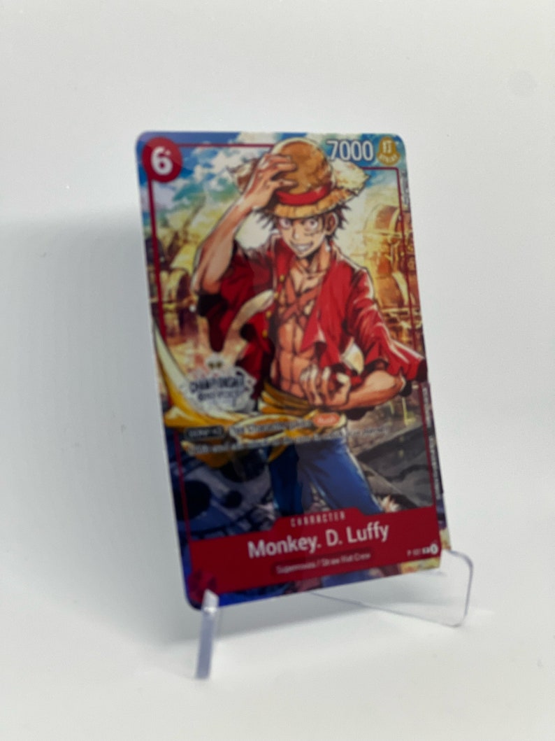 One Piece Monkey D Luffy store Championship Trophy Card P-001 Proxy / Hand Crafted - Etsy