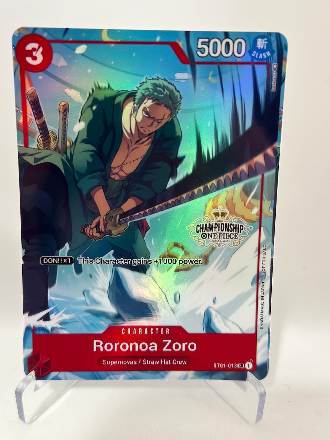One Piece Roronoa Zoro treasure Cup One Piece Promotion Cards St01-013/proxy - Etsy