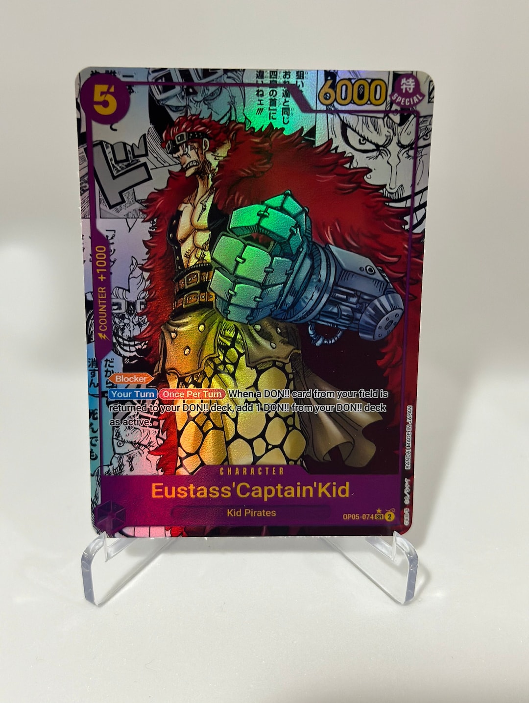 One Piece Eustass Captain Kid Alt Art manga OP05-074 Proxy - Etsy