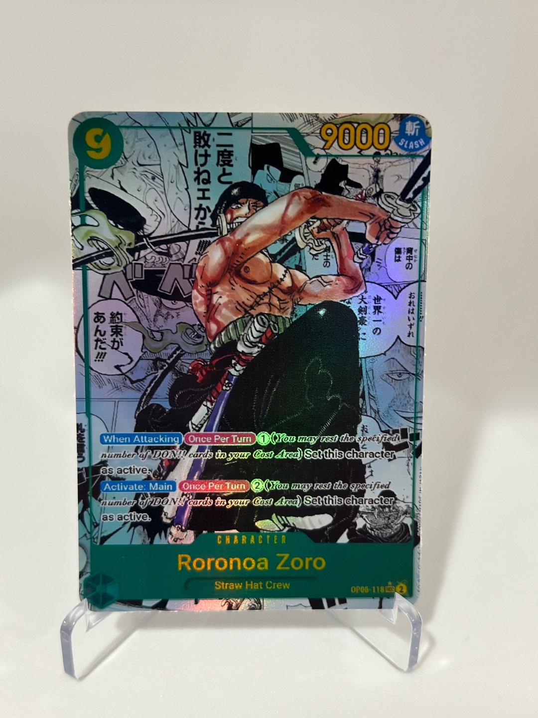 One Piece Roronoa Zoro manga Alt Art Op06-118 Proxy - Etsy Australia