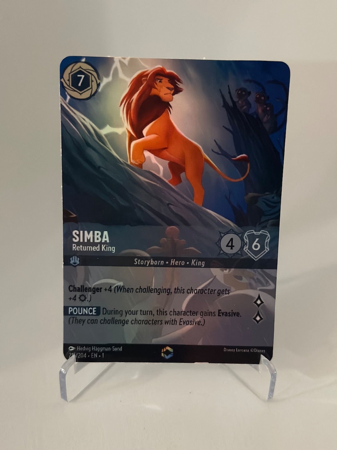 Disney Lorcana Simba Returned King Alt Art 1/ Proxy - Etsy