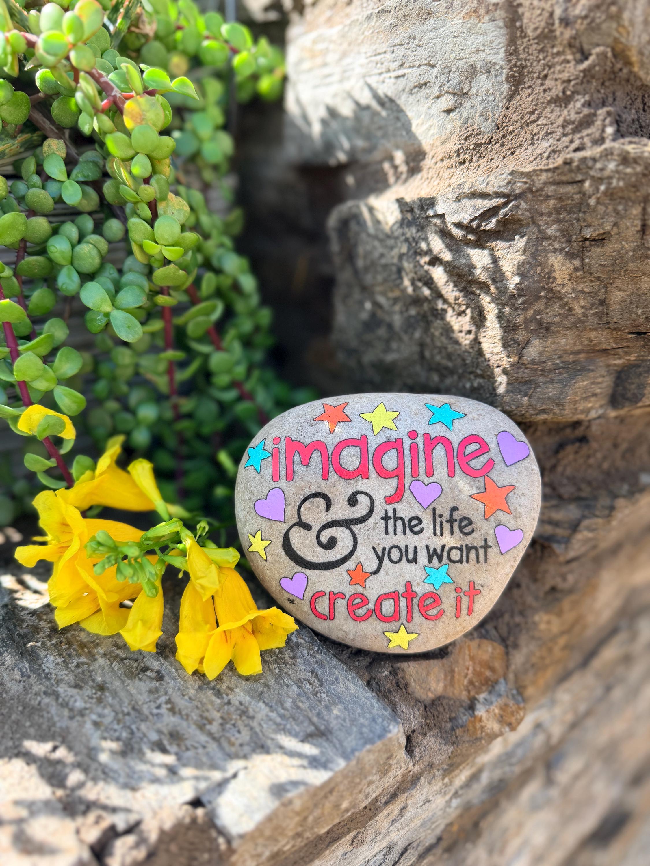 Inspirational Paperweight, Hand-painted Garden Stone, Friendship Gift ...
