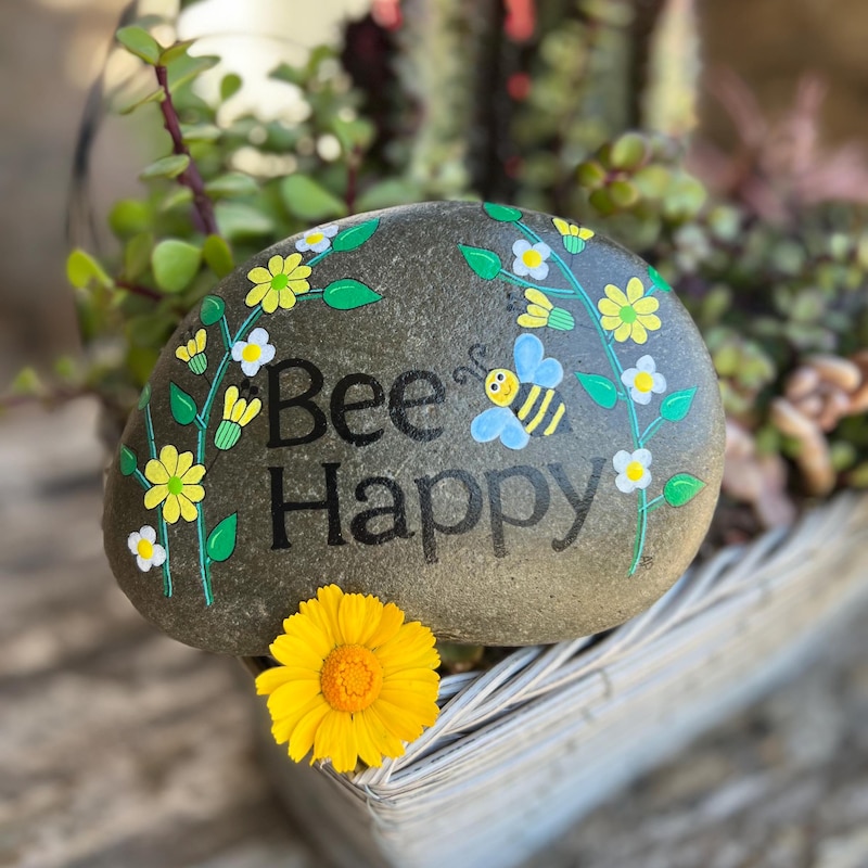 Painted Stones Bees - Etsy