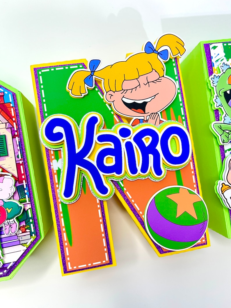 3D Rugrats Letters: Personalized Birthday Party Decorations - Etsy