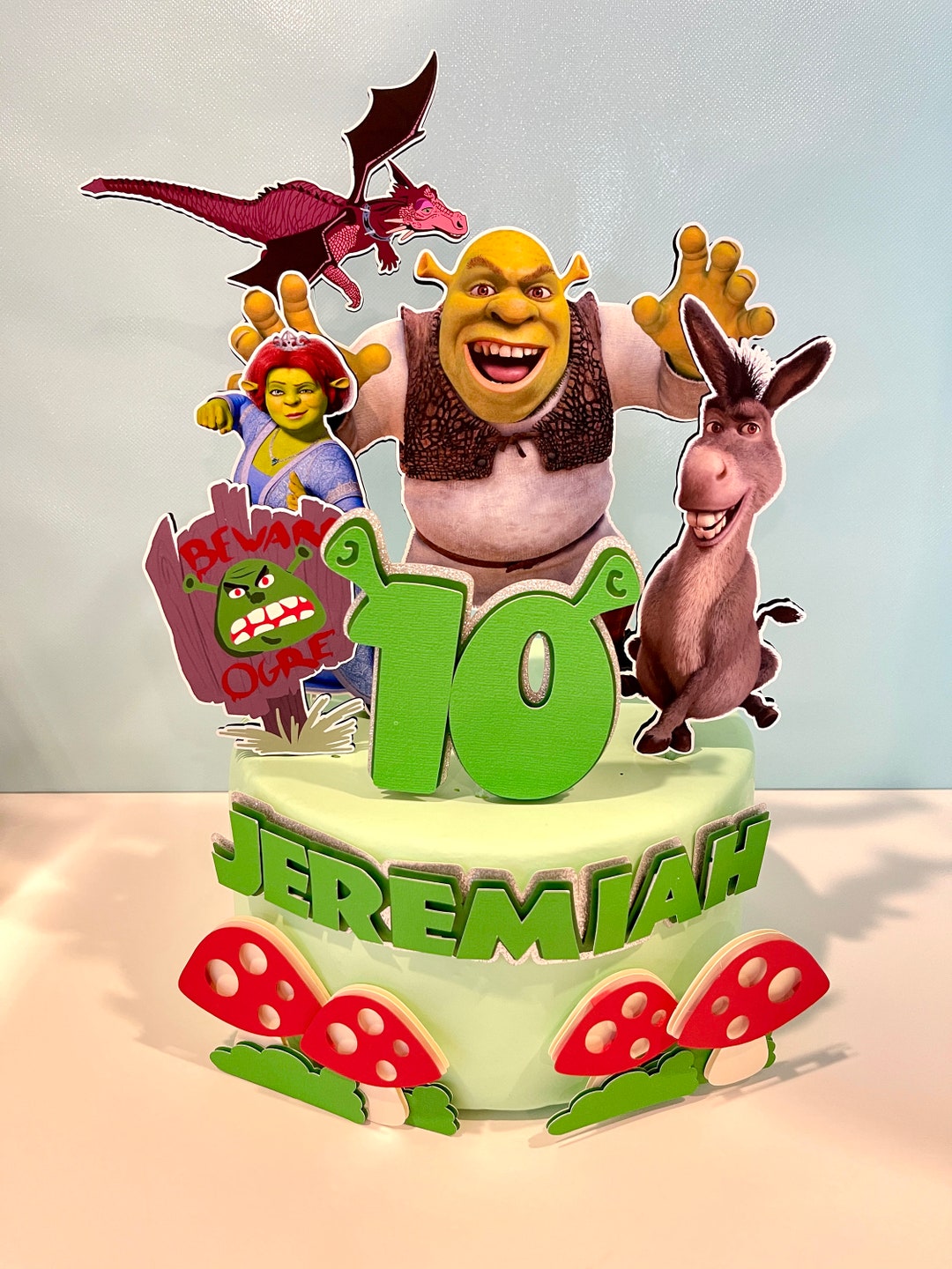 Shrek Cake Topper - Personalized Birthday Decor - Etsy