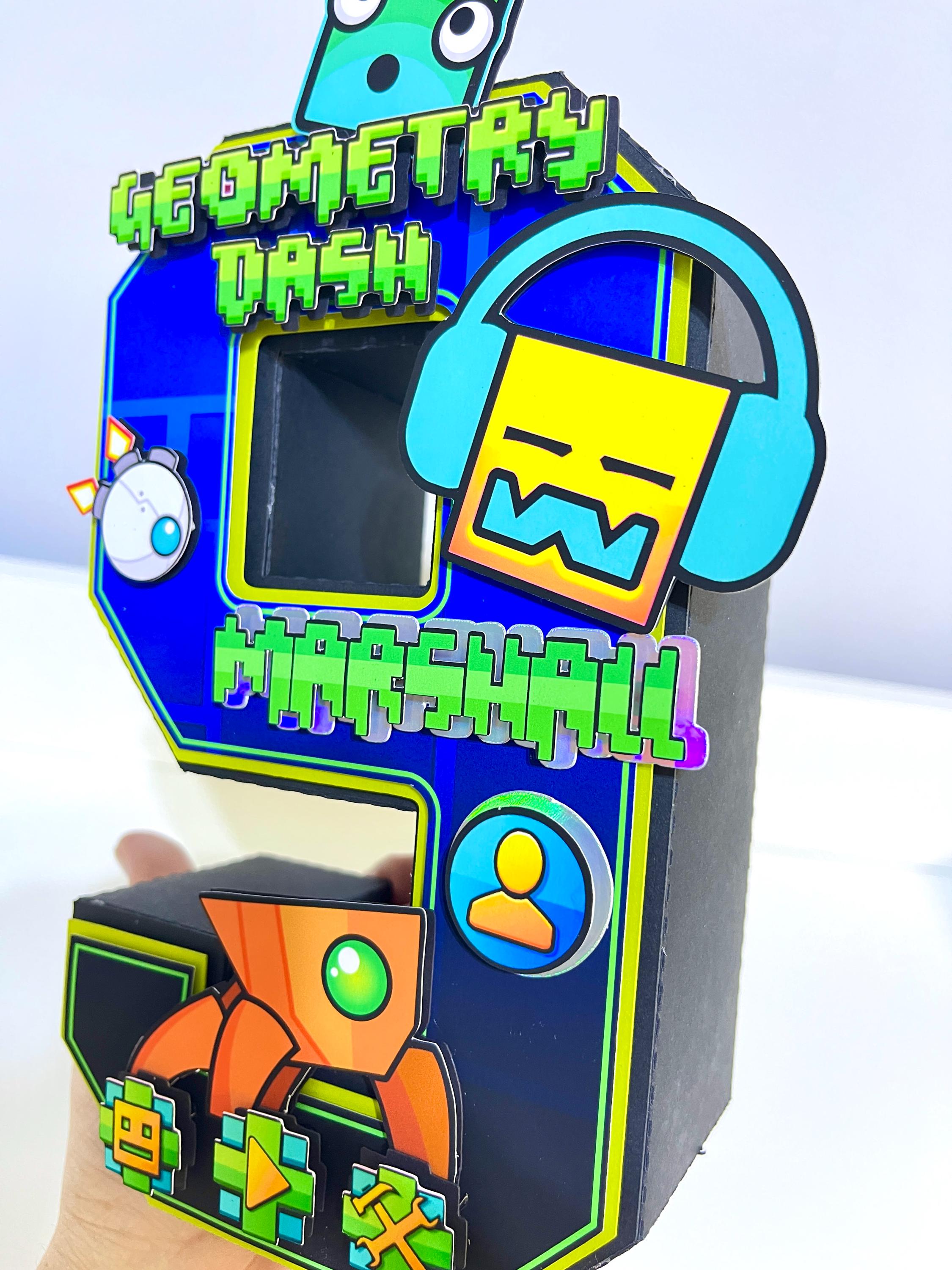 Geometry Dash 3D Number/letter: Gamer Party Decor - Etsy