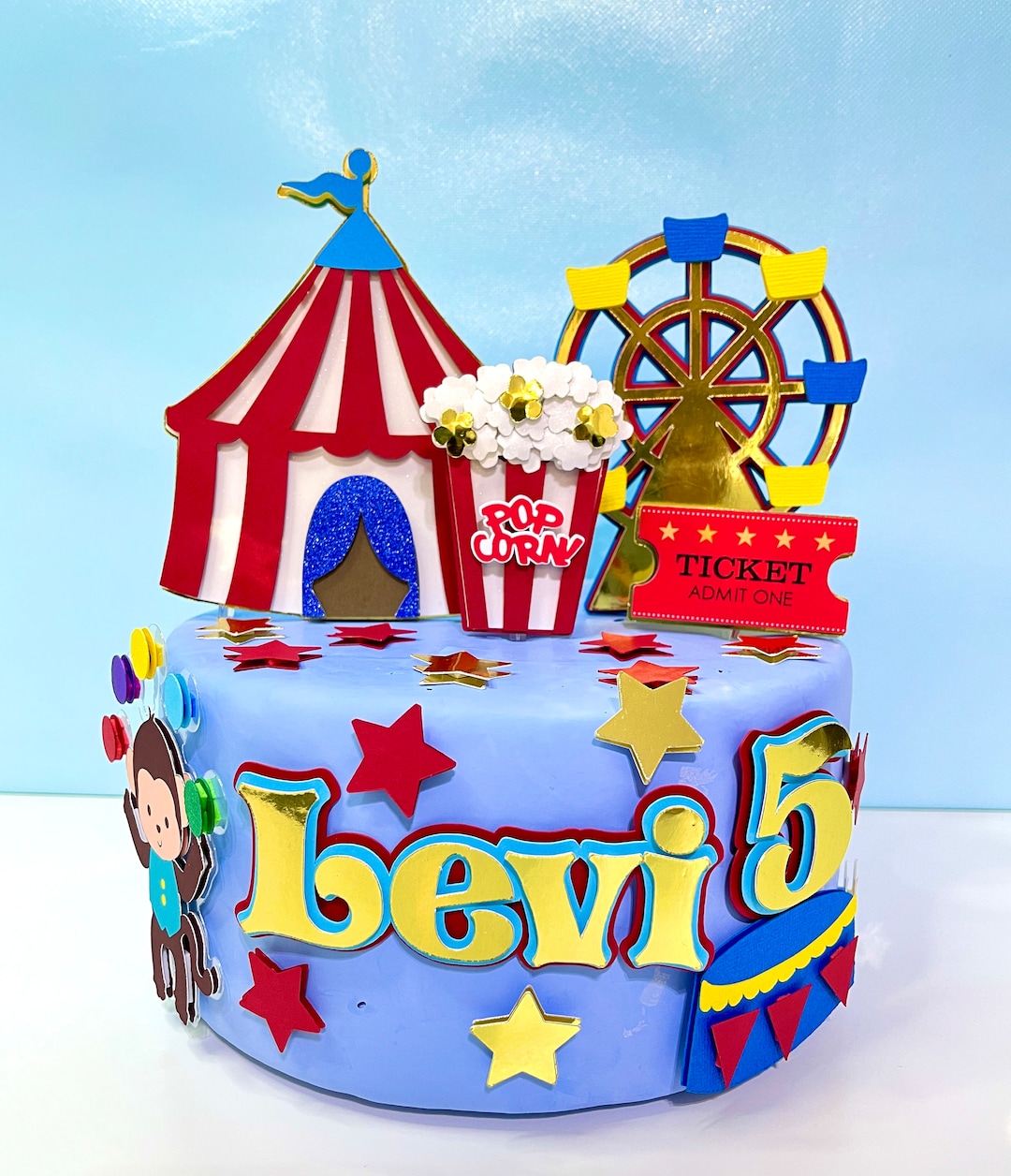 Circus Tent Cake Decoration for Birthday or Funfair Party - Etsy