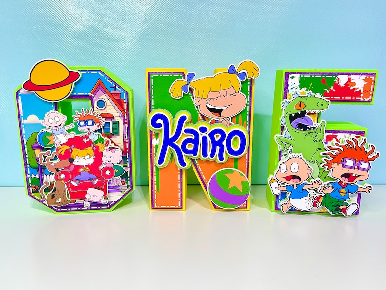 3D Rugrats Letters: Personalized Birthday Party Decorations - Etsy